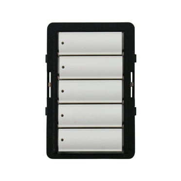 Lutron QSWS2B-6BRLI-WH-NST White Grafik Eye QS 6 Button Engraved Wall ...