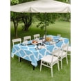 Dinosaur Riding Bike Rectangle Outdoor Tablecloth with Umbrella Hole ...