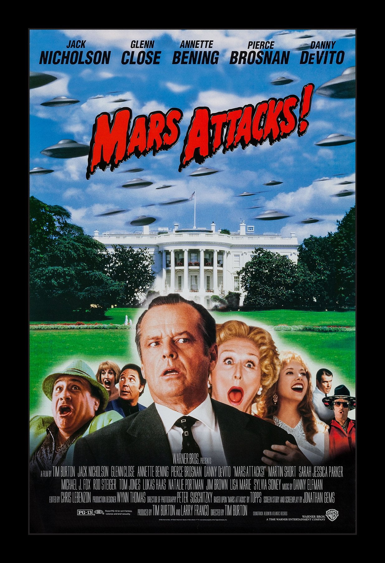 MARS ATTACKS - 11x17 Framed Movie Poster - Walmart.com