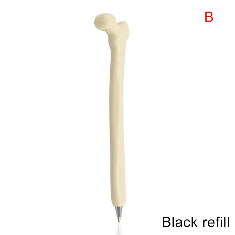 Novelty Bone Shape Ballpoint Pens Finger Pen Stationery Crazy Gift for ...