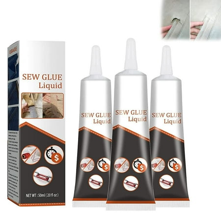 Cloth Repair Sew Glue 50ml, 2023 New Instant Sew Glue Bonding Liquid ...