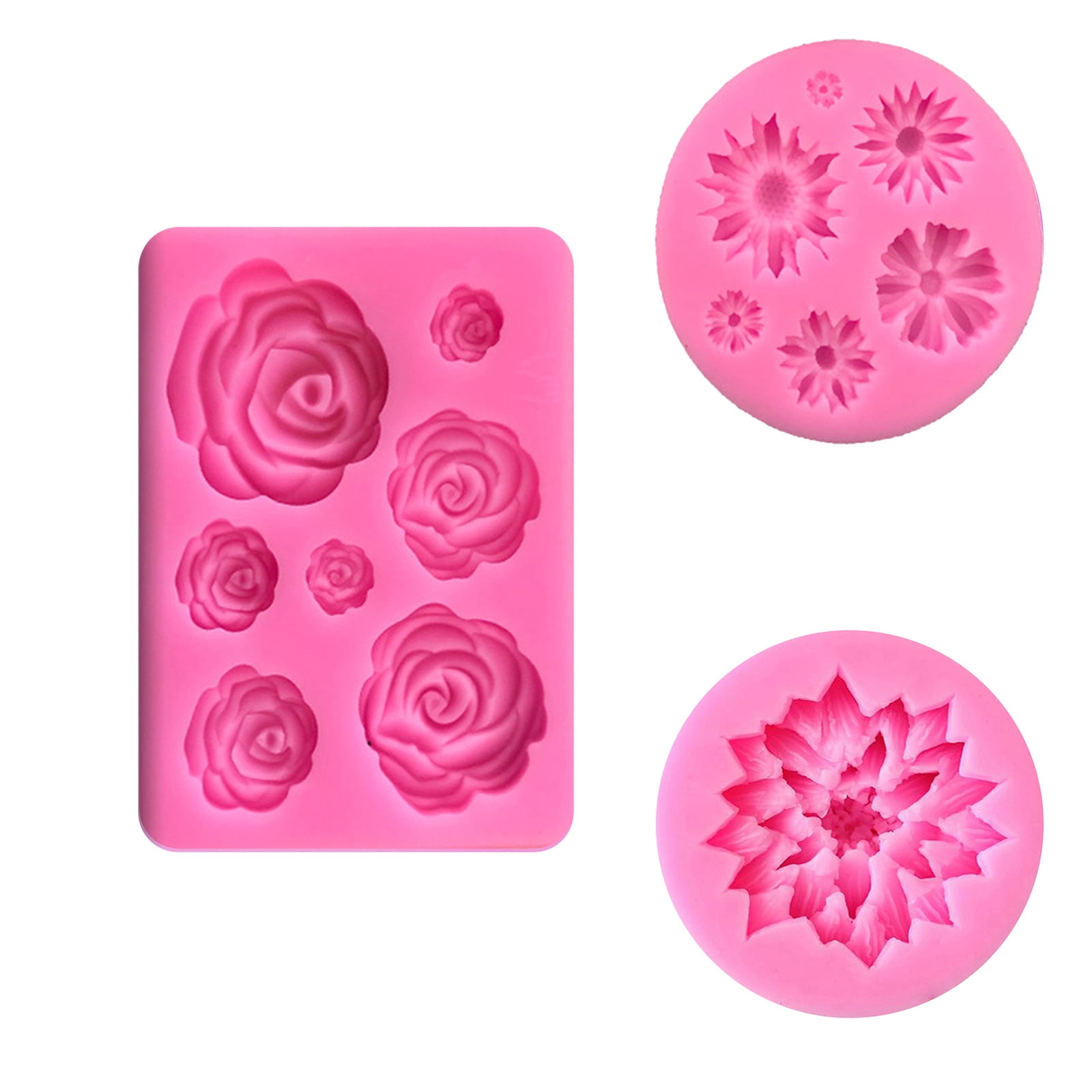 VerPetridure Flower Crystal Drop Glue Mold For Valentine's Day Rose ...
