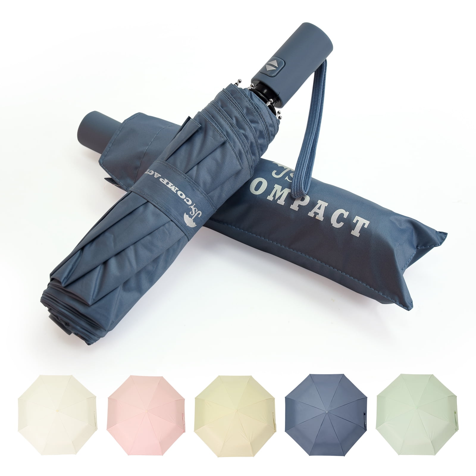 SY COMPACT Travel Umbrellas for Rain Automatic Folding Sun Umbrella for ...