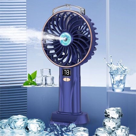 Peggybuy Digital Display Portable Fan 4000mAh Desk Fan Digital Cooling ...