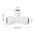 Uxcell 3/8" x 1/4" Push to Connect Tee Fittings T Shape Reducing Water Line Fitting, White ...