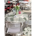 Abstract Semicircles Round Outdoor Tablecloth with Umbrella Hole Boho ...