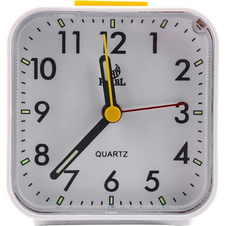QUETO Morning Alarm Clock, 3D Digital Quartz Analog Alarm Clocks, Small ...