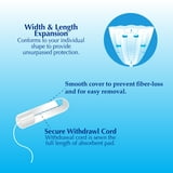 Equate Tampons with Premium Plastic Applicators, Unscented, Super (36 ...