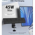 Charging Station Desk Clamp Power Strip,4 PD USB-C Ports,5 AC Outlets ...