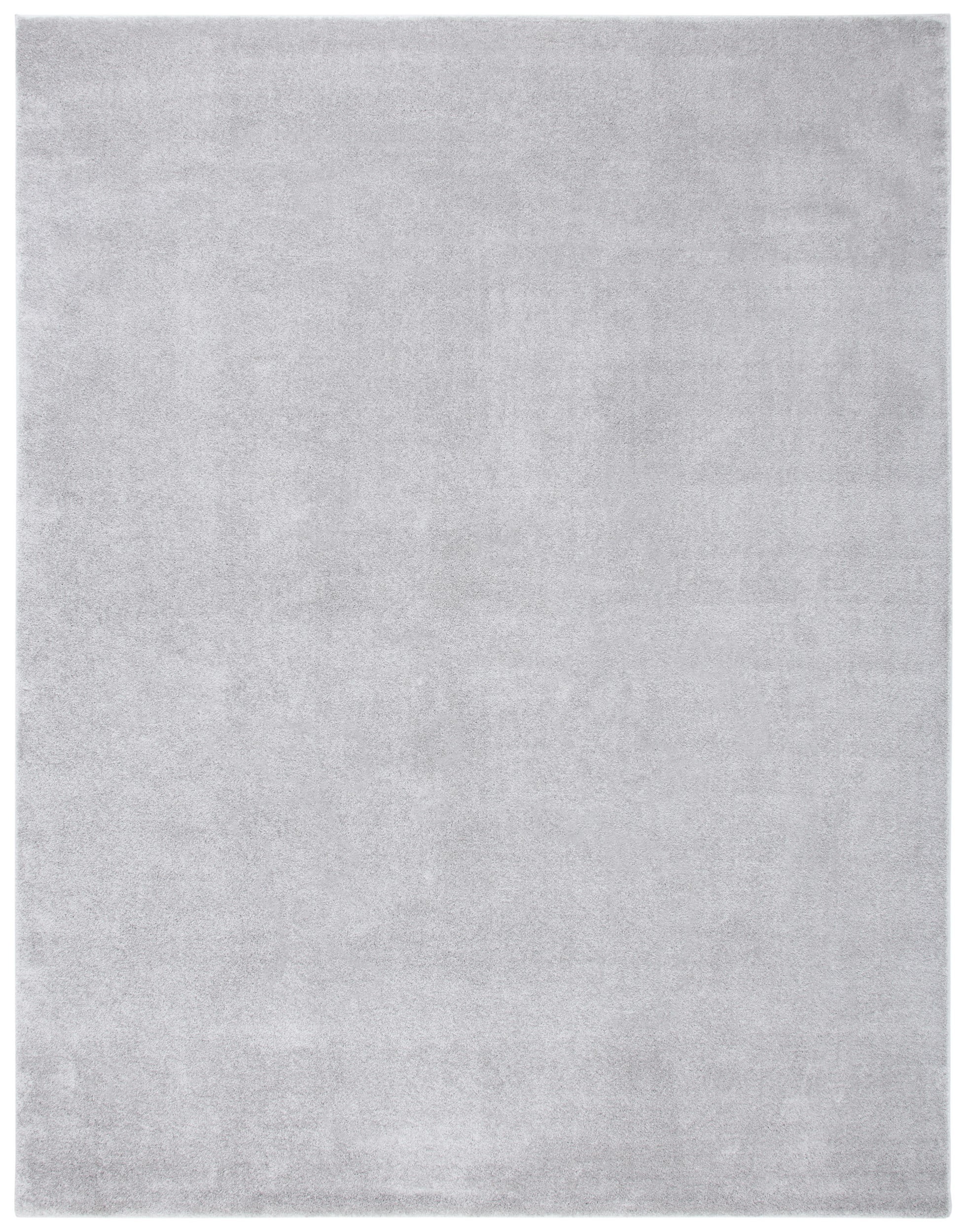 SAFAVIEH Plain and Solid Carleen Solid Plush Area Rug, Light Grey, 5'5 ...