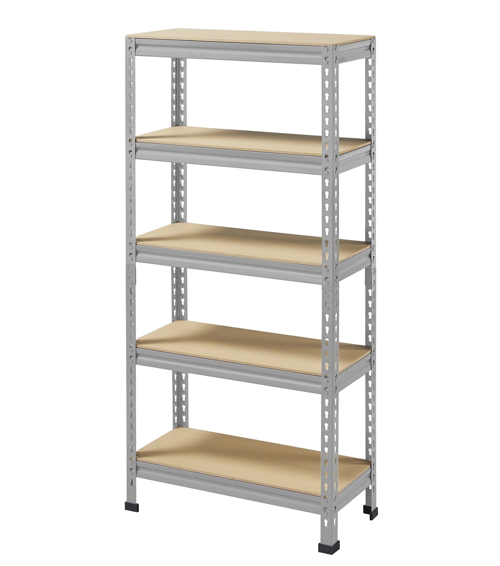 Topeakmart 5 Tiers Boltless Storage Shelf Goods Rack for Home Warehouse ...