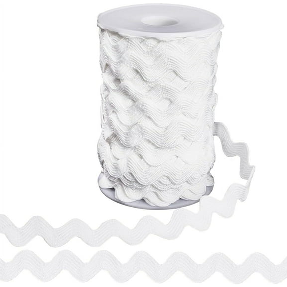 1 Roll 5/8 inch(15mm) RIC Rac Trim Ribbon 10 Yards Rick Rack Wave ...