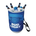 Bud Light 861258 13 in. Shaped Bluetooth Speaker Cooler Bag, Blue ...