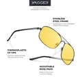 Xagger Oval Polarized Brow Bar Aviator Sunglasses For Men Pilot Metal