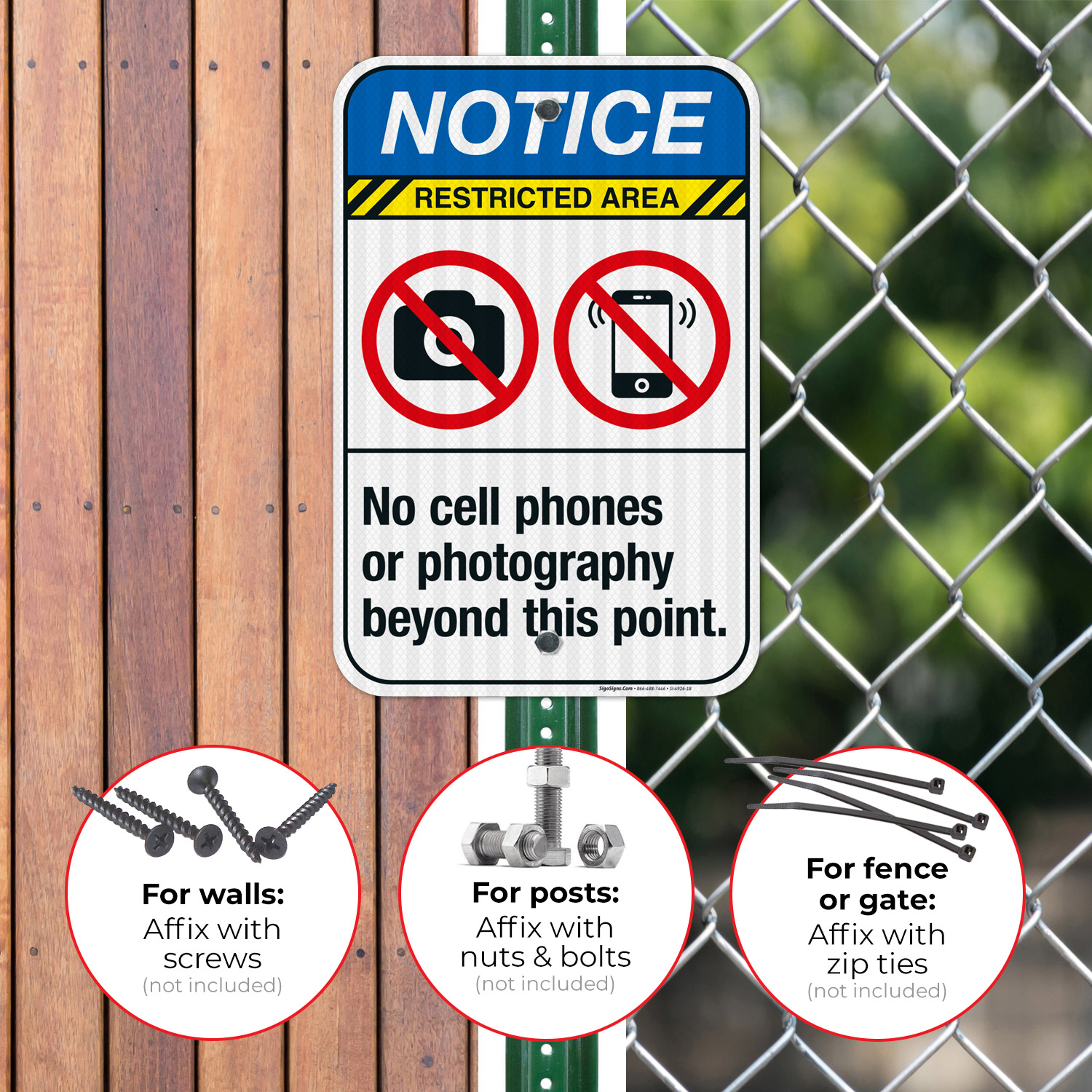 No Cell Phone Beyond This Point Sign