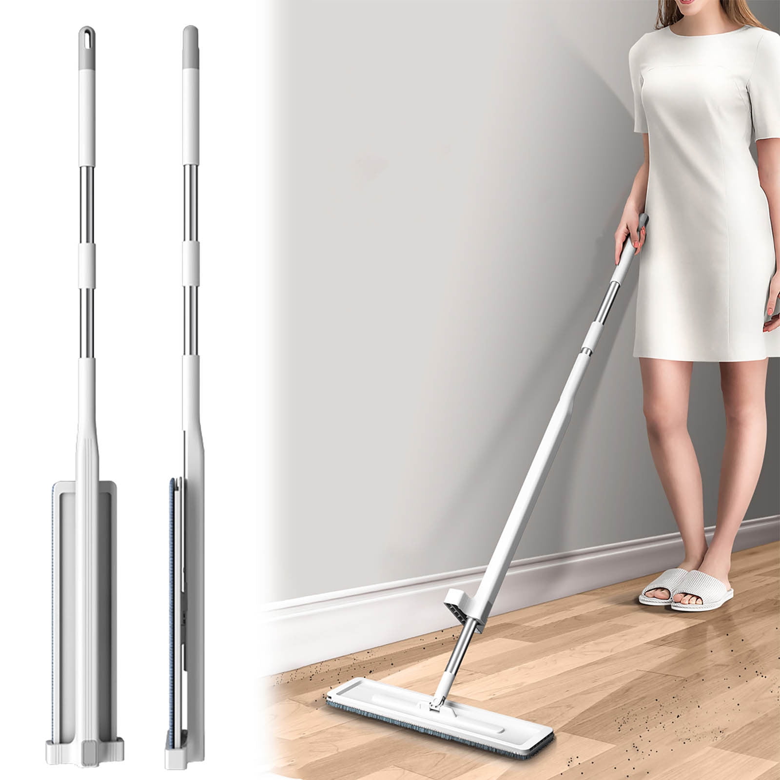 Ganfancp Mopa Plana Rotativa Grande Sin Manos para Absorción de Agua En ...