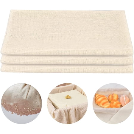 3 Pieces Muslin Cloths, Unbleached Cheesecloth, Reusable Cheese Cloth ...
