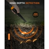 SUNPOW Handheld Pinpointer Metal Detector, Waterproof, with Holster and ...