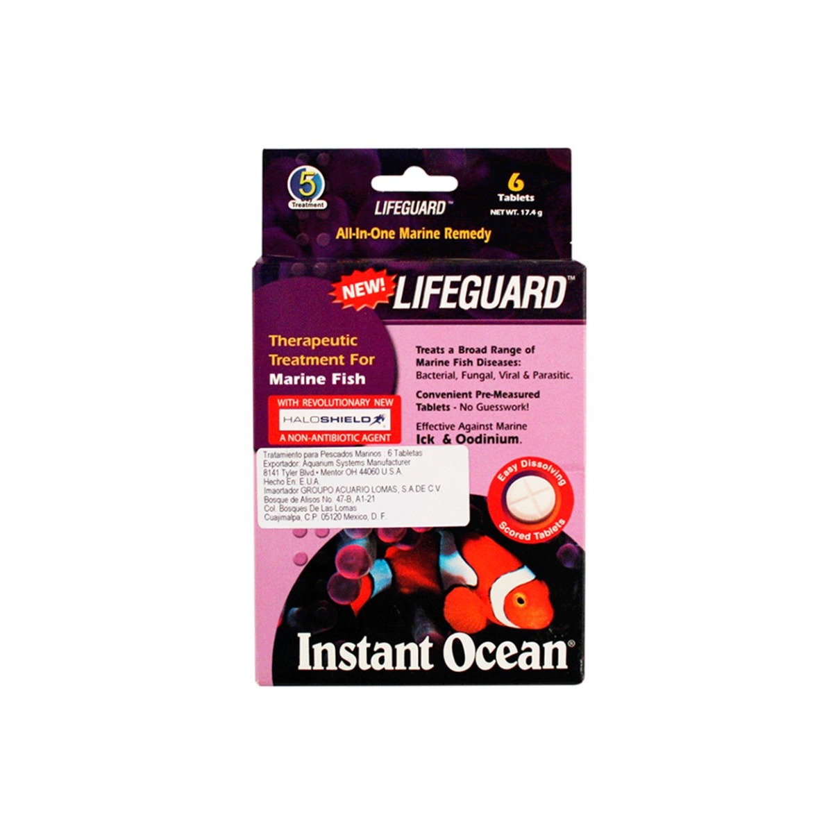 Tratamiento Para Peces Marinos Instant Ocean 6 Tabletas INSTANT OCEAN 6 ...