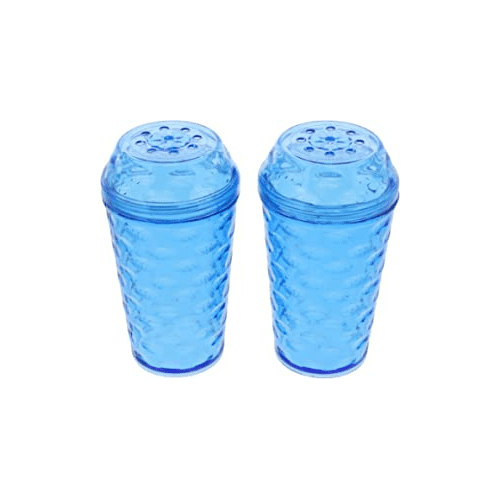 Servette Home Clear Plastic Salt and Pepper Shaker Set (Royal Blue ...