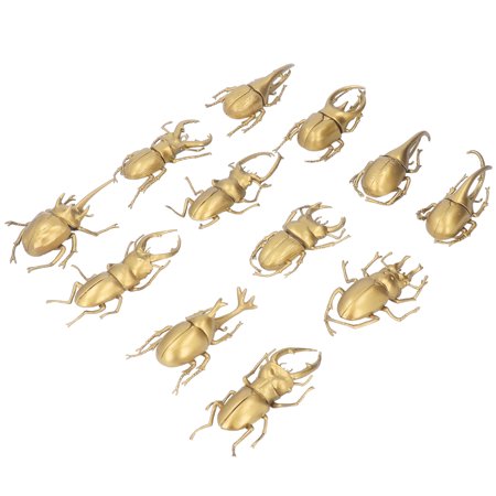 Insects Toy Set, 12PCS Golden Wear Multiple Shapes High Simulation Mini ...