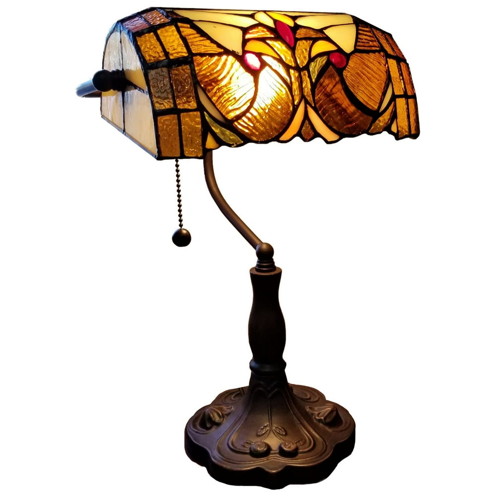 Tiffany Style Vintage Banker Lamp - 15" Tall - Walmart.com - Walmart.com
