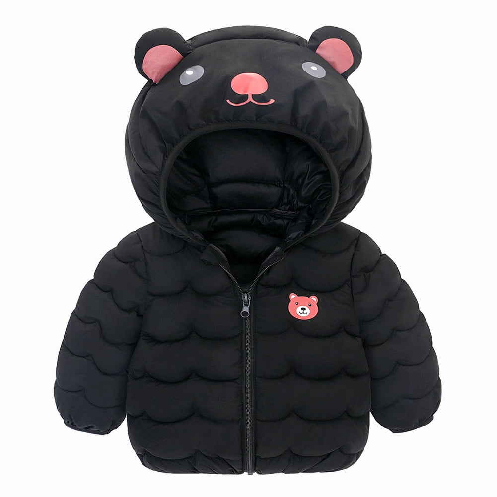 Toddler Boys Girls Jacket Down Windproof Warm Winter Cartoon Hooded Coats 1-5 Years - Walmart.com