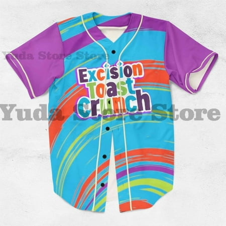 Excision toast crunch cereal killer t-rex rave baseball jersey for edm ...