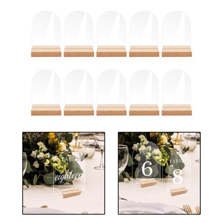 pitrice 10Pcs Acrylic Place Cards with Stand Acrylic Place Cards with ...