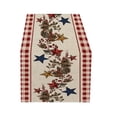 BAOPAI Independence Day Table Flag - Red White Blue Star Striped Floral ...