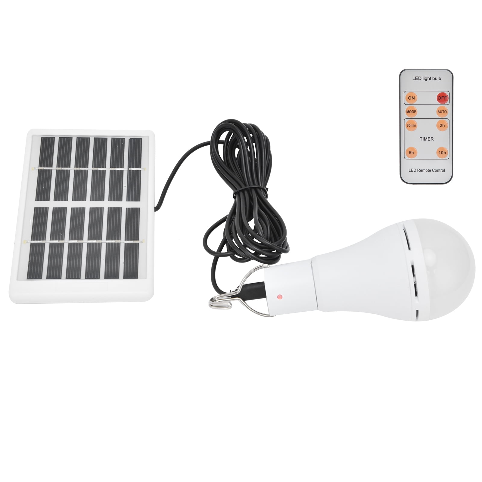 Bombilla Solar LED de 7W, luz blanca positiva controlada con 5 ...