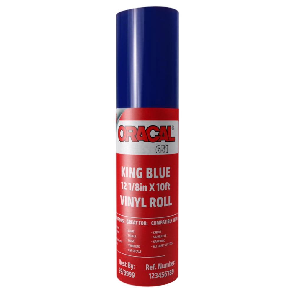 12" x 10ft Roll of Oracal 651 King blue Craft Vinyl - Adhesive Vinyl ...
