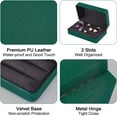 2pcs Ring Storage Boxes 4.9x3.1x1.8 inch 3-Slot Ring Display Stand ...