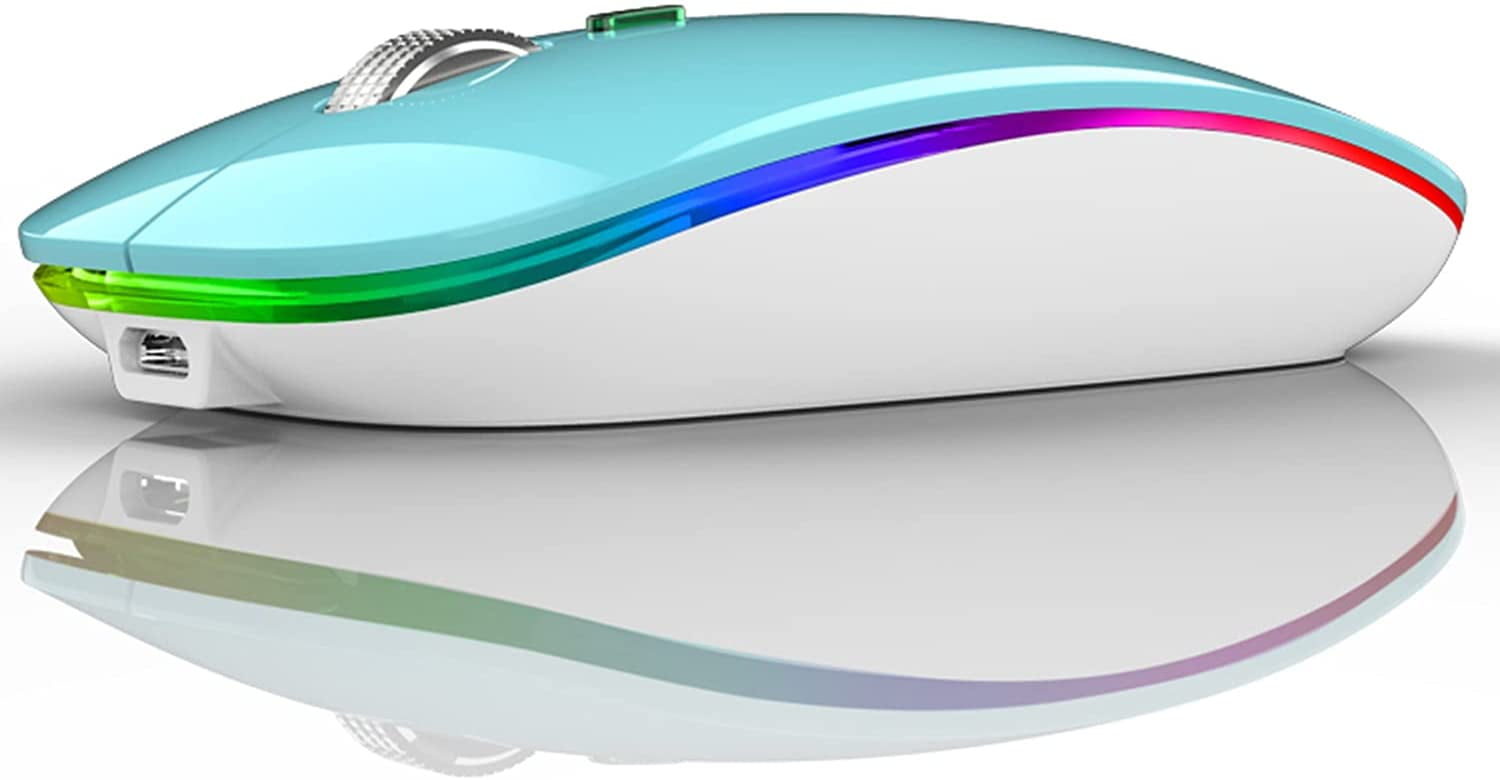 LED Wireless Mouse, G12 Slim Rechargeable Wireless Silent Mouse, 2.4G ...