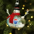 3.75" Snow Filled Glass Country Snowman Pepsi Christmas Ornament ...