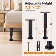 4PCS Adjustable Height Bed Support Legs, Heavy Duty 7.3-12" Metal ...