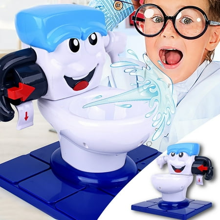 Toilet Trouble Flushdown Kids Game Water Spray Ages Trickery Toilet ...