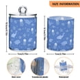 2 PCS Plastic Storage Canister Clear with Lids Airtight Cotton Swabs ...