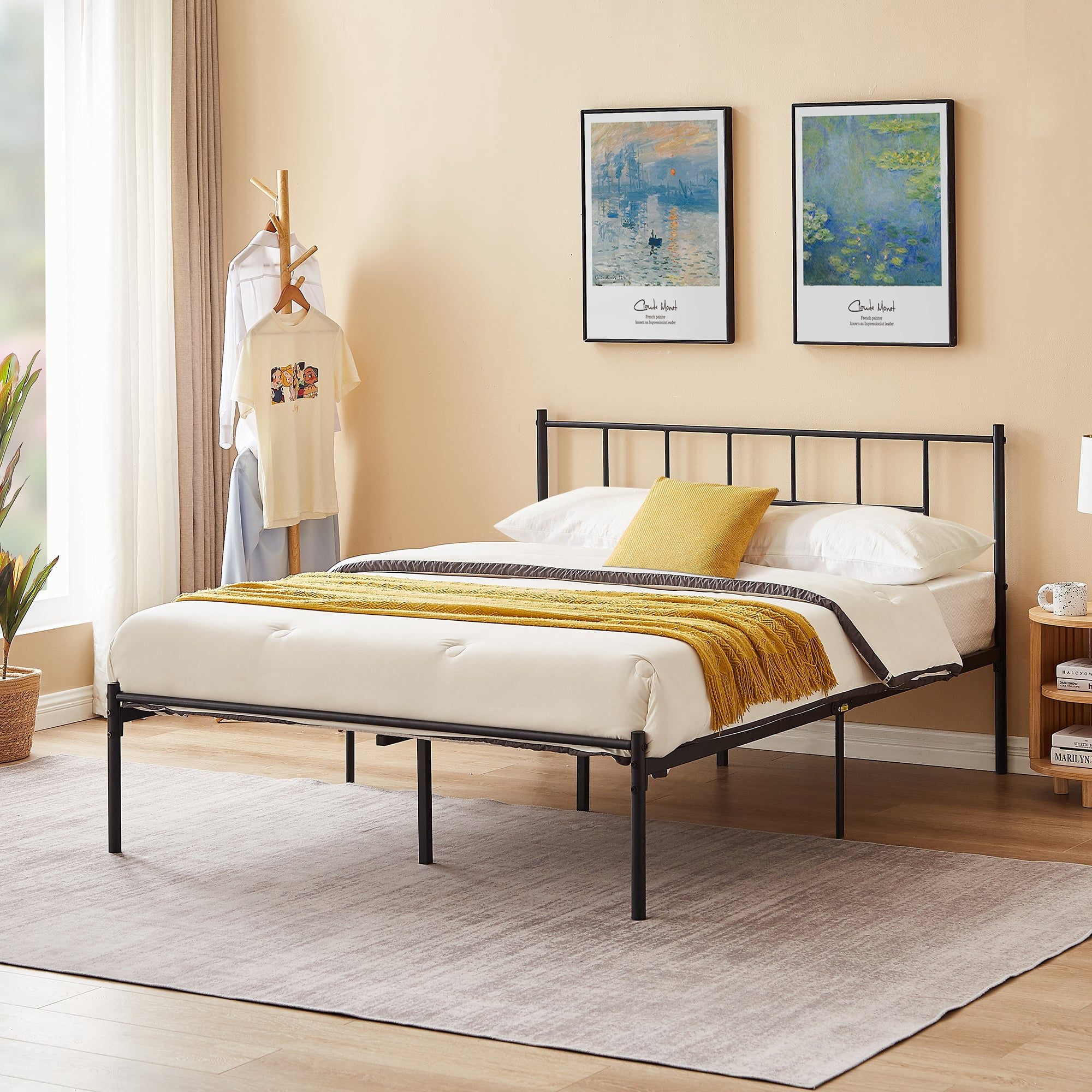Click here for Vecelo Full Size Bed Frame  Metal Platform Bed Fra... prices