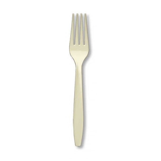 Premium 24 Count Plastic Forks - Ivory - Walmart.com