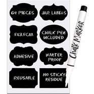 Talented Kitchen 154 Preprinted Kitchen & Food Labels, Black on Clear ...