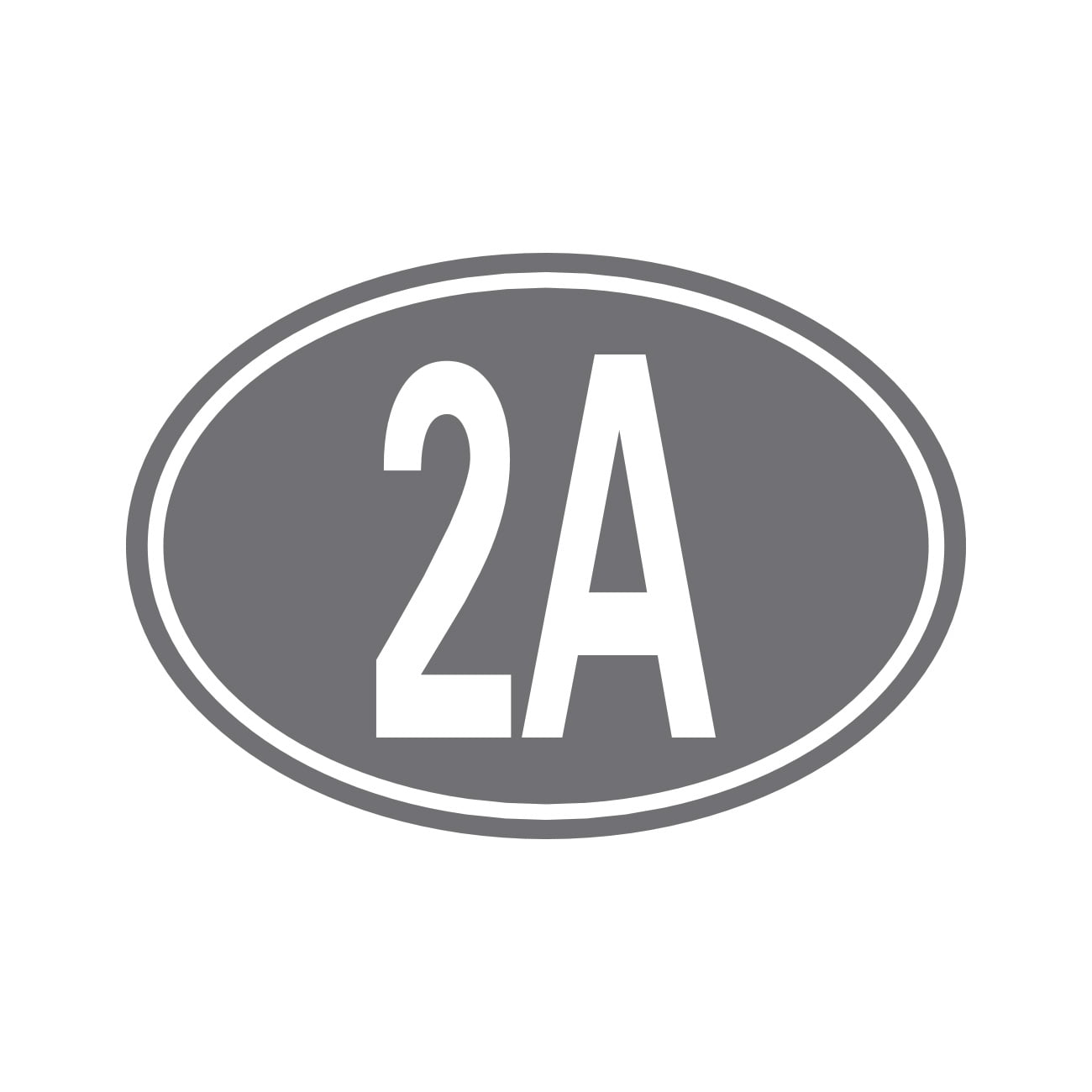 Oval 2A Sticker Decal Die Cut - Self Adhesive Vinyl - Weatherproof ...