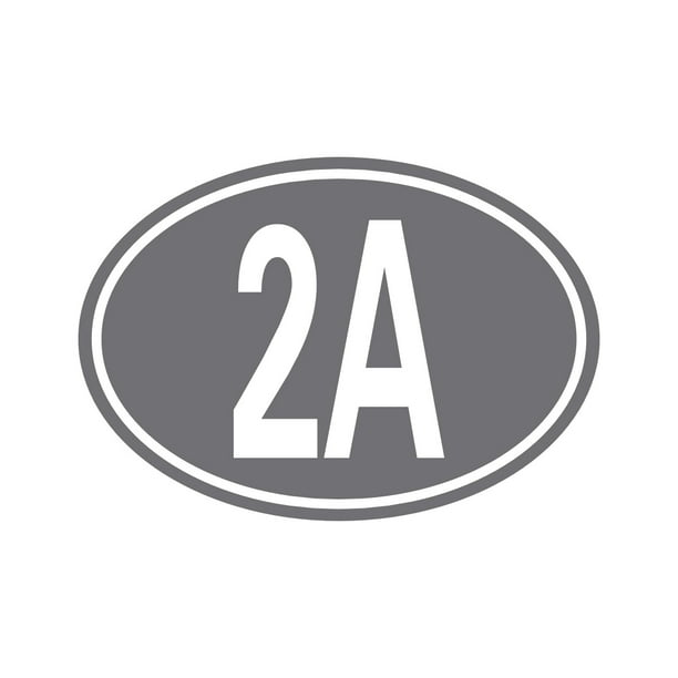 Oval 2A Sticker Decal Die Cut - Self Adhesive Vinyl - Weatherproof ...