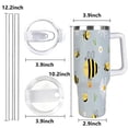 40oz Cute Bee and Daisy Pattern Stainless Steel Tumbler，Coffee Cups ...