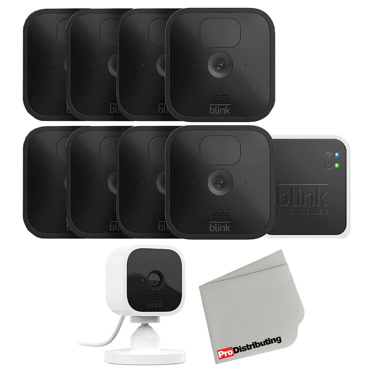 Blink_Outdoor 8 Cam Kit Wireless Security Camera with Mini Indoor ...