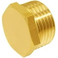 3/4" GHT Male Brass Pipe Plug Outer Hex Head Garden Hose Plug Pipe ...