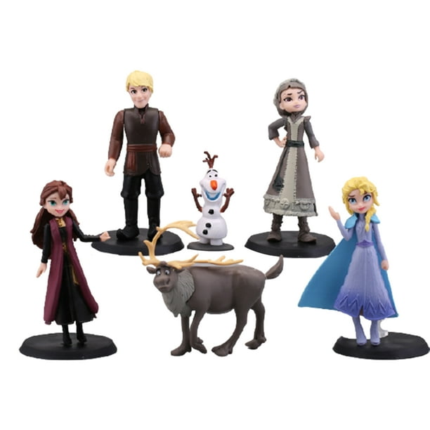Party Cake Topper Birthday Collectible Figure Set Mini Elsa Frozen ...