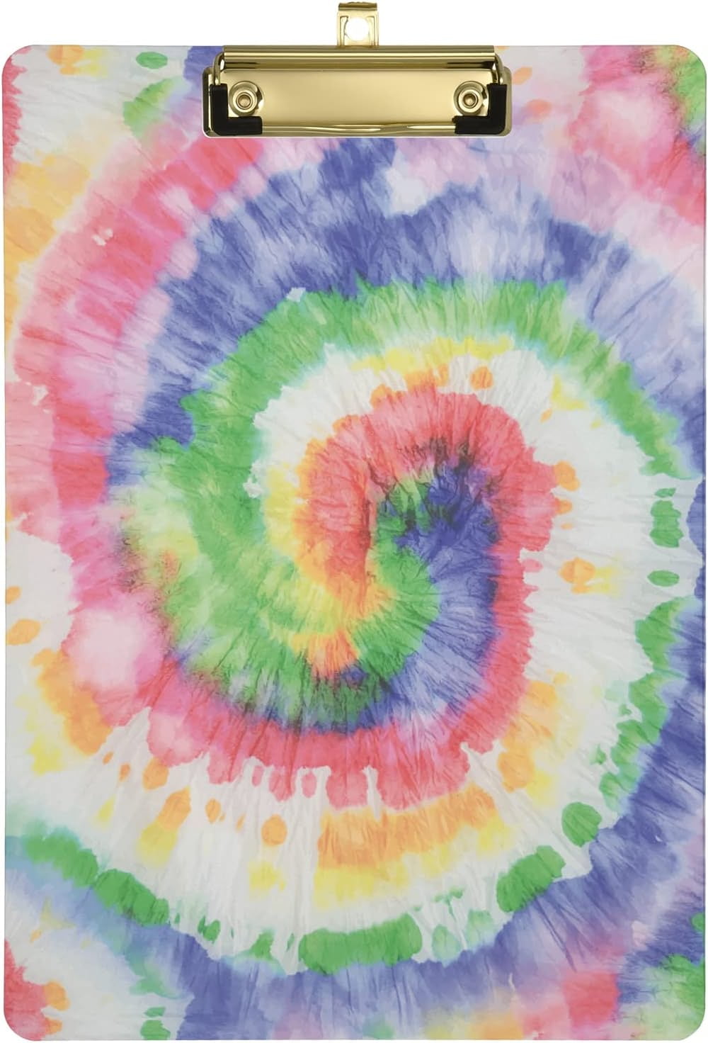 FMSHPON Rainbow Tie Dye Swirl Circle Batik Clipboard Hardboard Wood ...