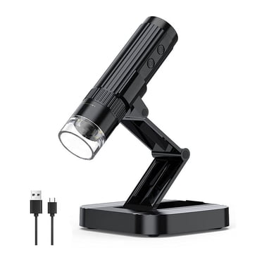 Handheld 1600X Wireless Digital Microscope, Type-C USB, 3in1 LED ...