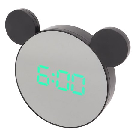 Digital Alarm Clock, Stylish Ear Design Temperature Display Mirror ...